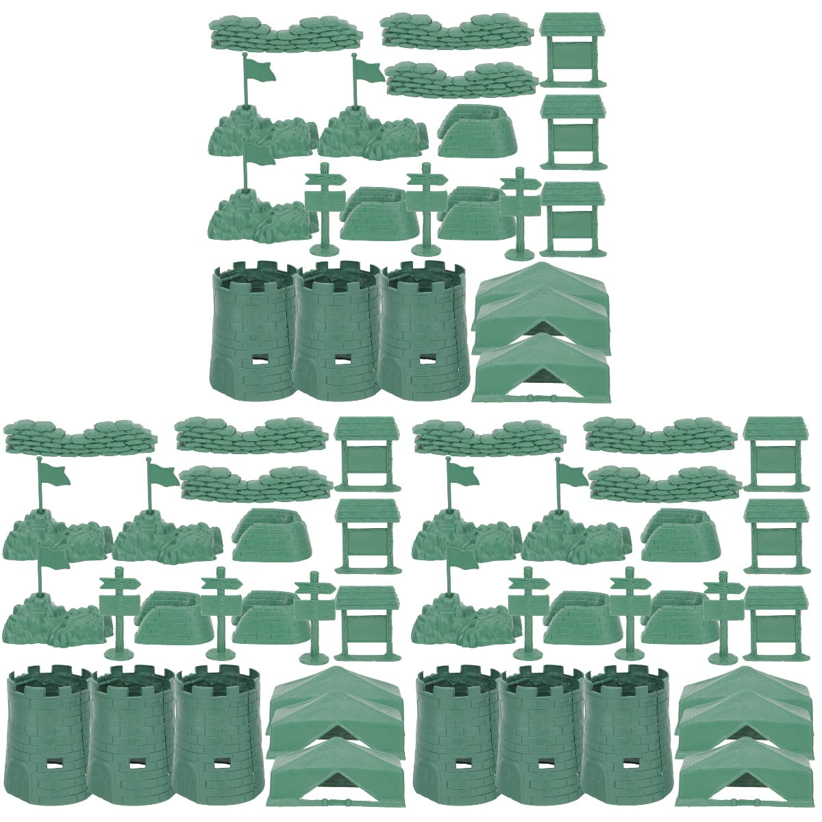 FRCOLOR 9 Sets Pack Simulate Battle Building Blocks Sandbox Building ...