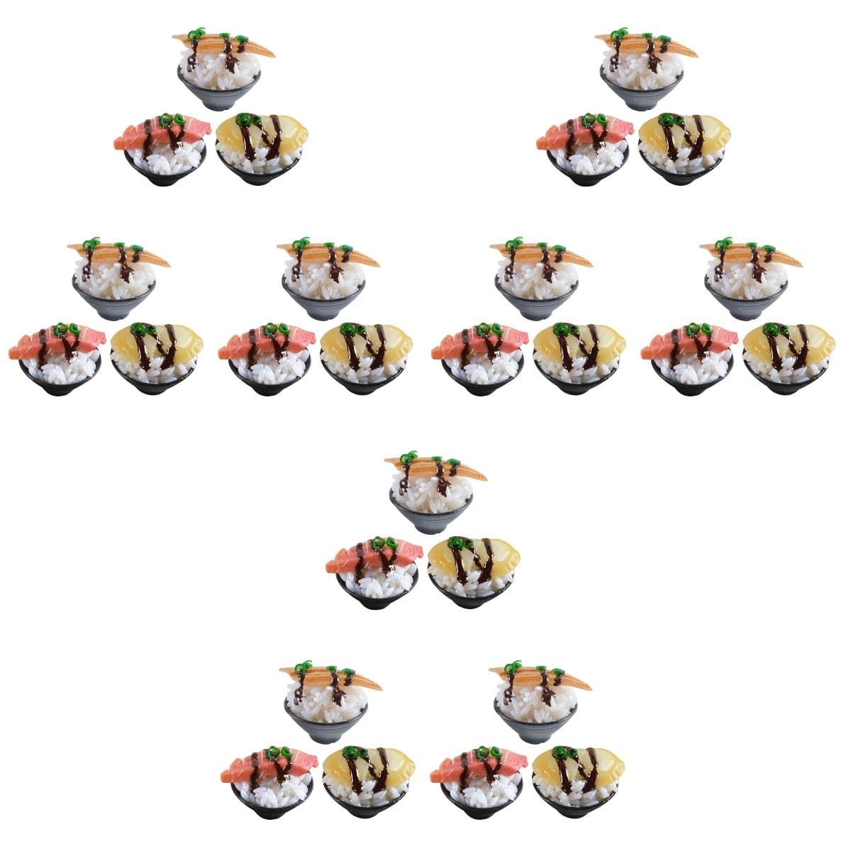 FRCOLOR 9 pcs Simulation Food Model Mini Sushi Rice Toy Mini Sushi ...