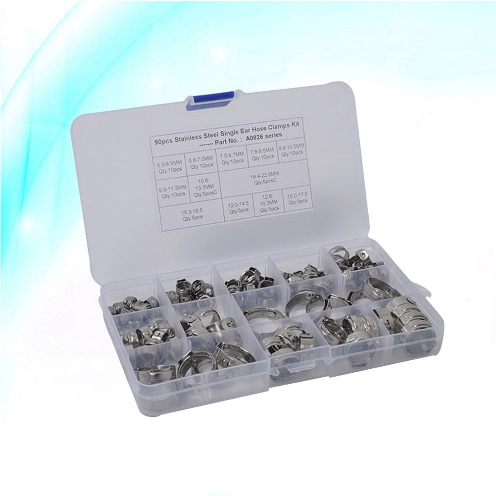 FRCOLOR 90 PCS Air Pipe Clamps Confined Space Hose Clamps 2.5X2.5X0.7CM ...