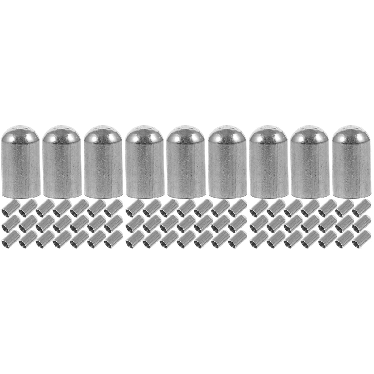 FRCOLOR 90 pcs Cord End Cap Metal Rope Stopper Fastener Rope End ...