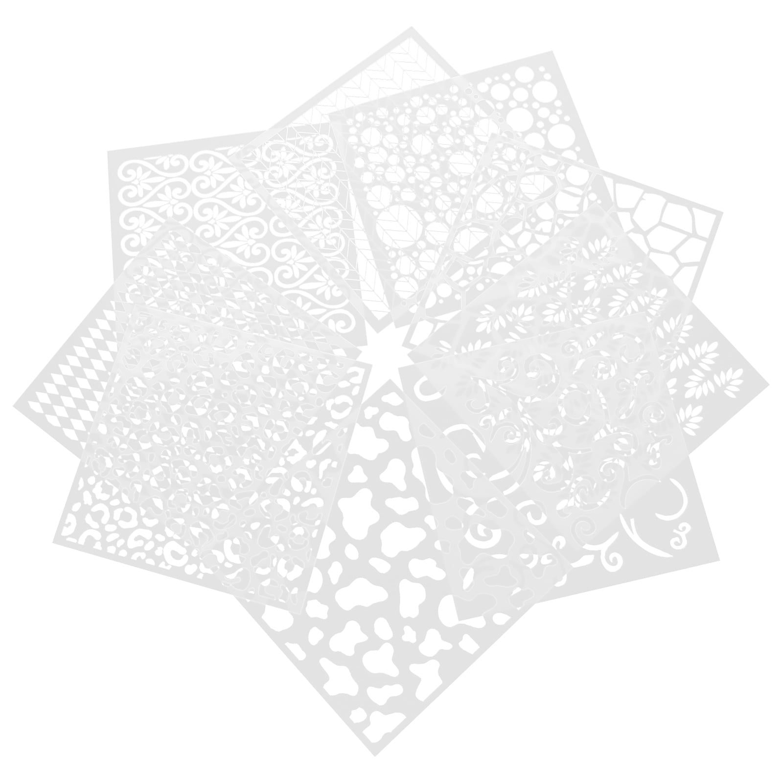 FRCOLOR 9Pcs Drawing Templates Reusable Spring Stencils Art Stencils ...