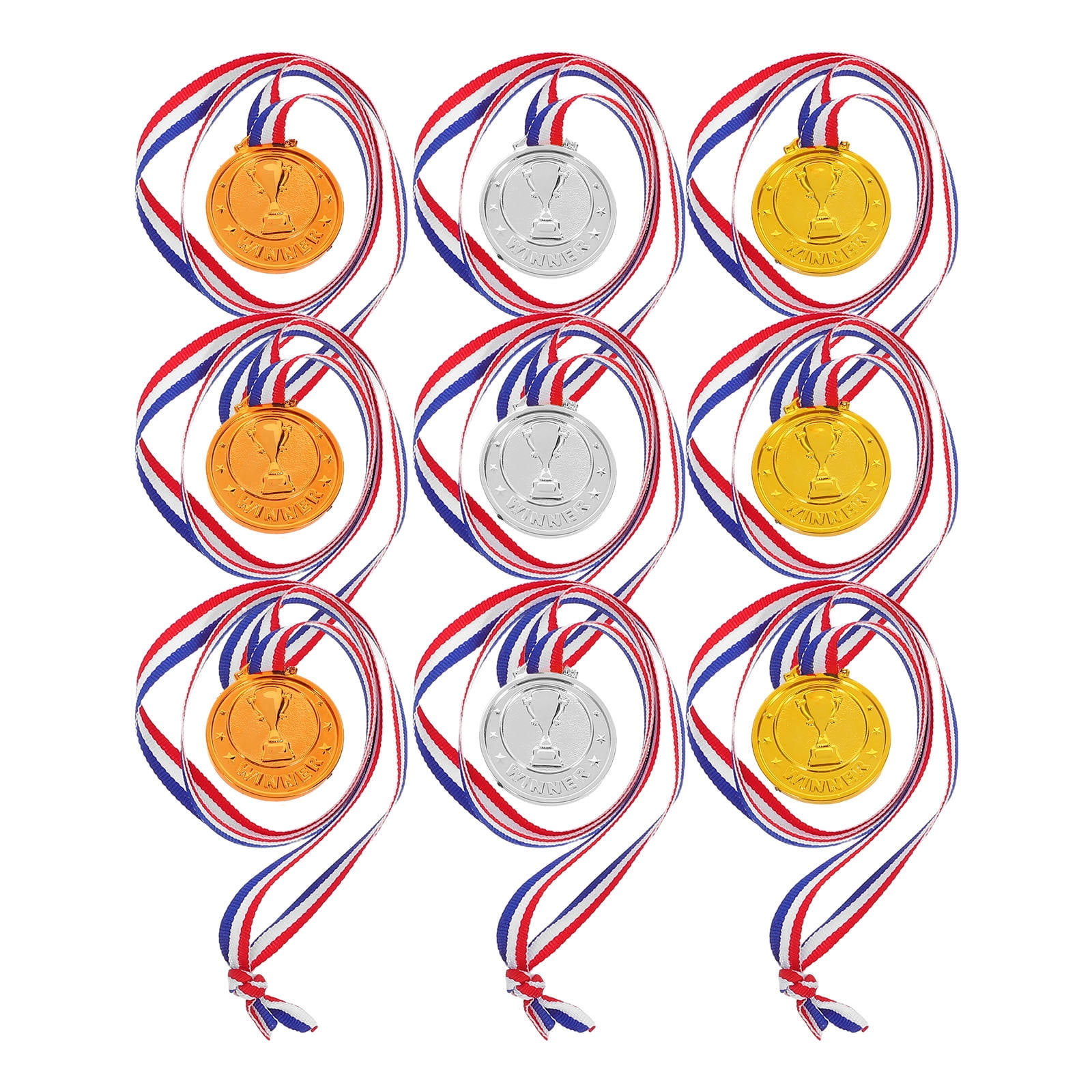 FRCOLOR 9pcs Plastic Medals For Kids Medals Attendance Medals Children ...