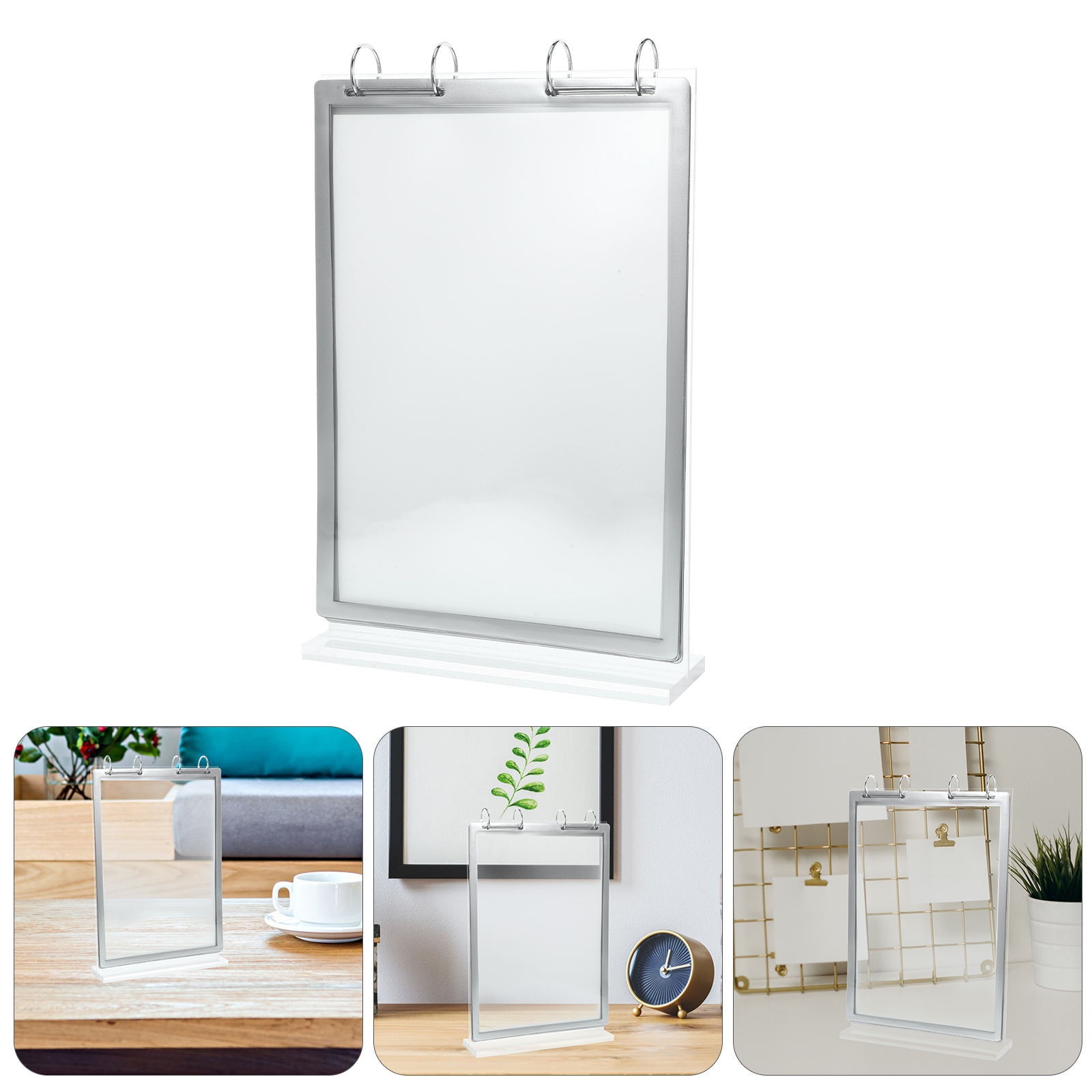 FRCOLOR Acrylic Display Stand Menu Sign Holders Displays Clear Picture ...