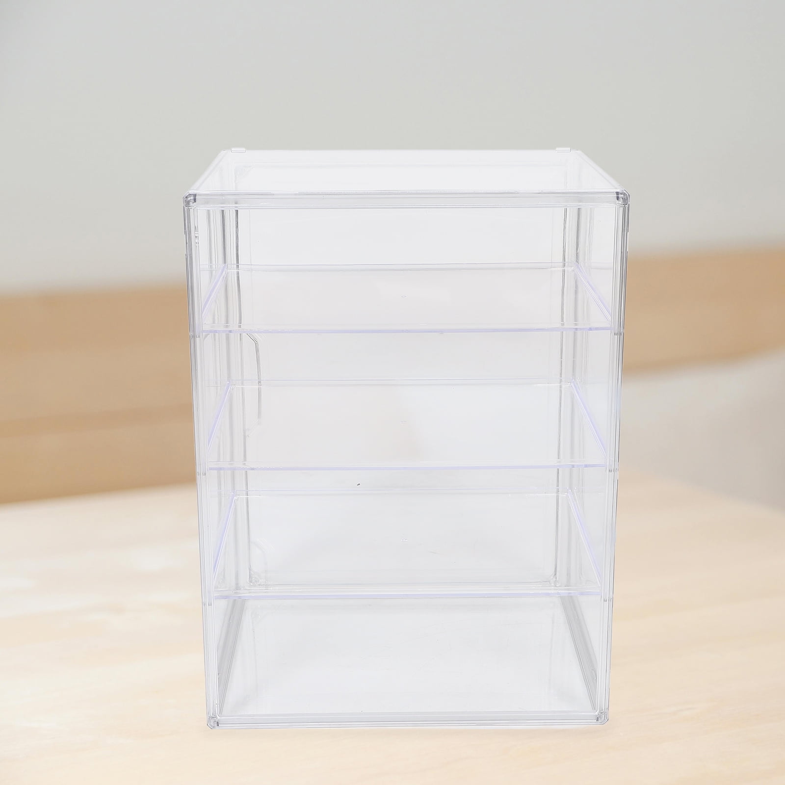 FRCOLOR Adjustable 4-Tier Clear Pastry Display Case With Magnetic Door ...