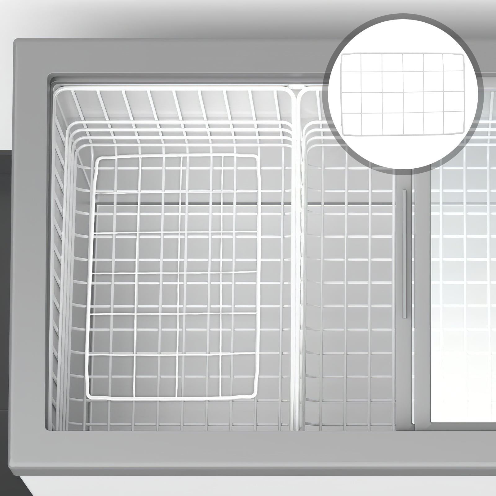 FRCOLOR Adjustable Freezer Dividers Deep Freezer Organizer For Ice Pops ...