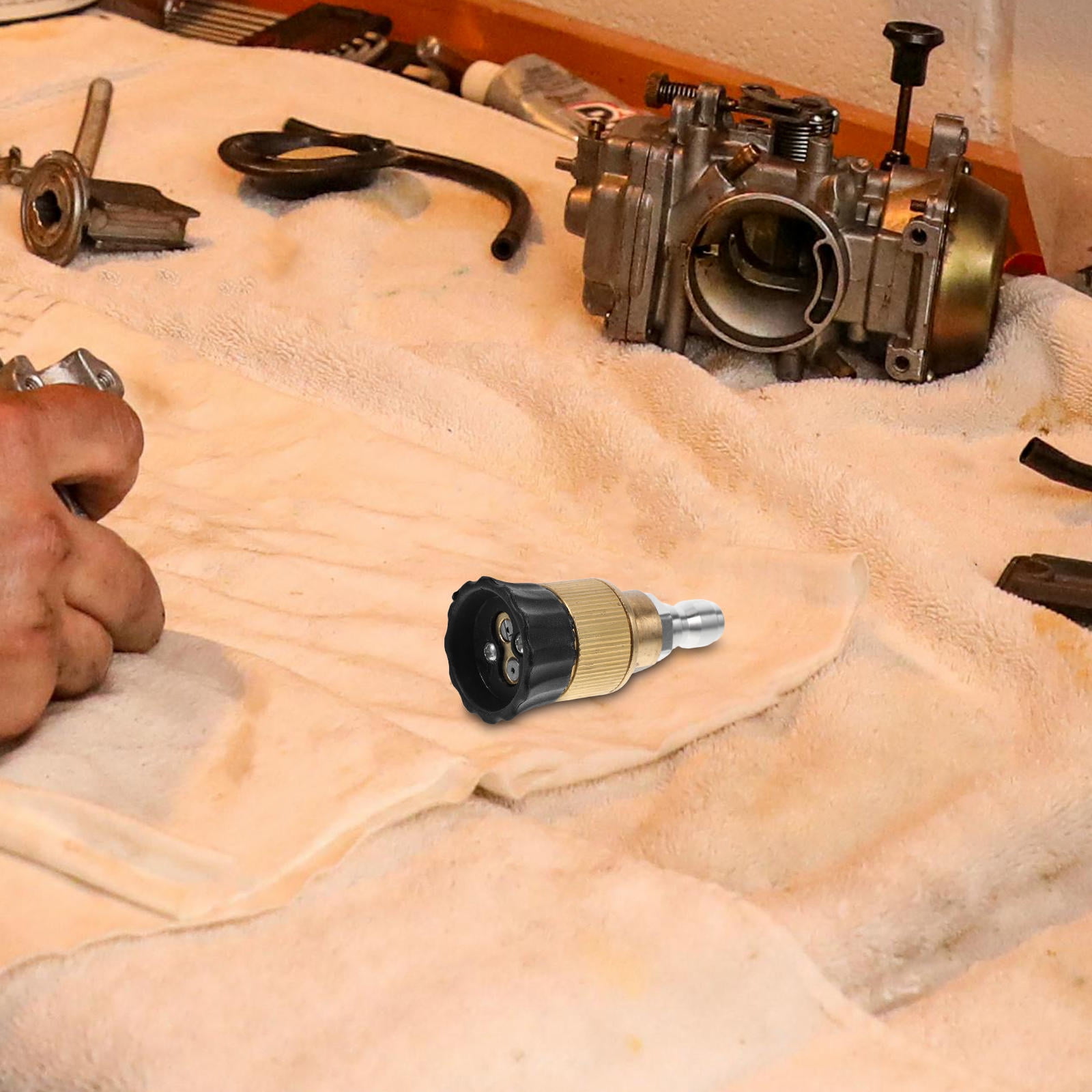 FRCOLOR Adjustable Pressure Washer Nozzle Heavy Duty Brass Car Wash ...