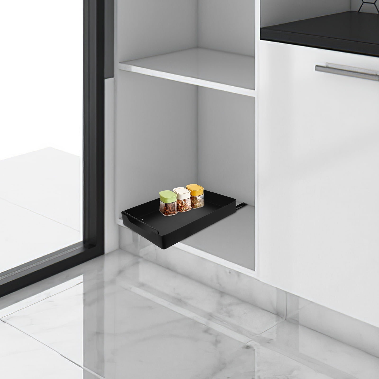 FRCOLOR Adjustable Pull Out Cabinet Organizer Expandable Sliding Shelf ...