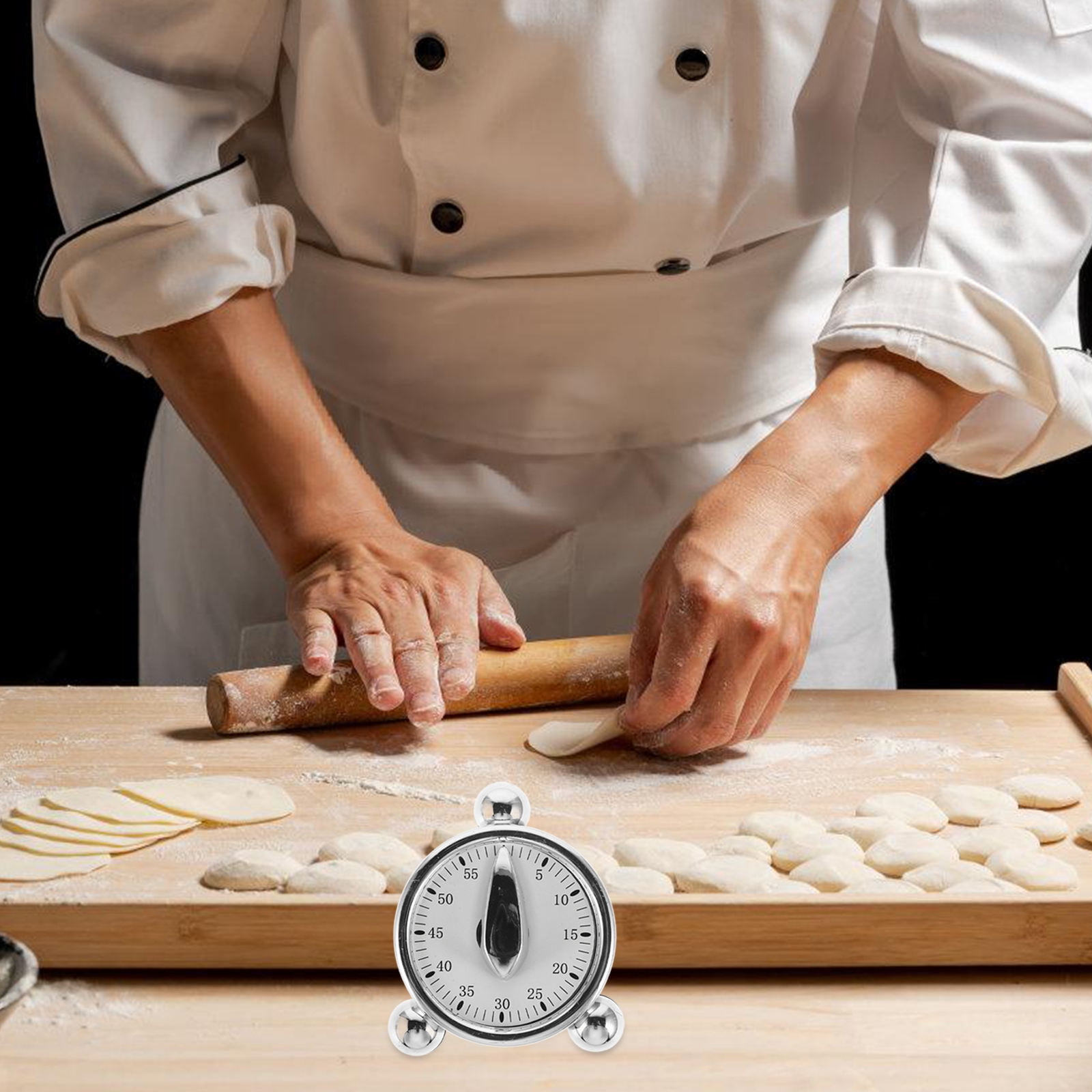 FRCOLOR Adorable Clock-Shaped Kitchen Timer 60-Minute Countdown for ...