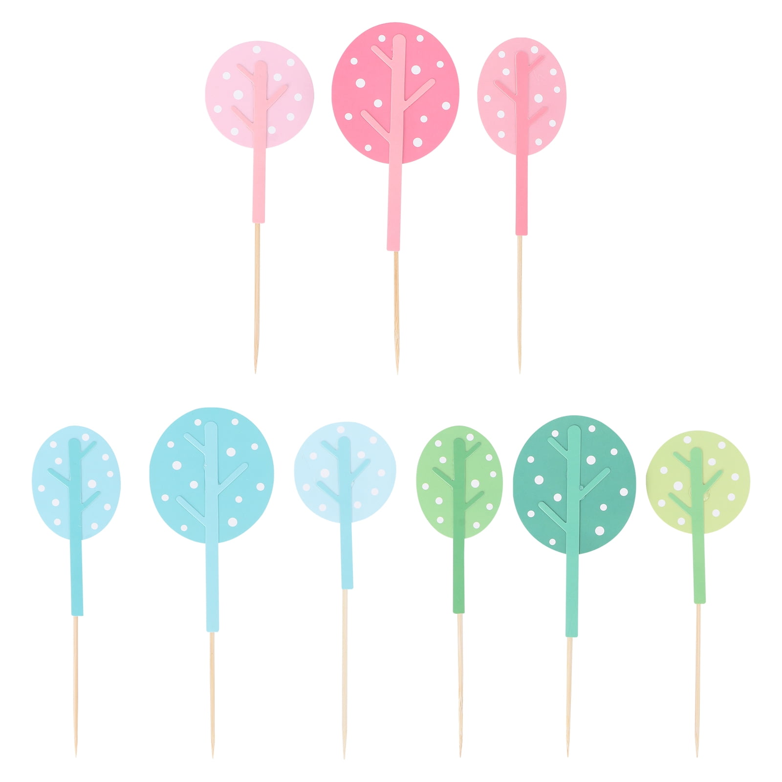 FRCOLOR Adorable Felt Cupcake Tree Topper for Decoration Assorted Color ...