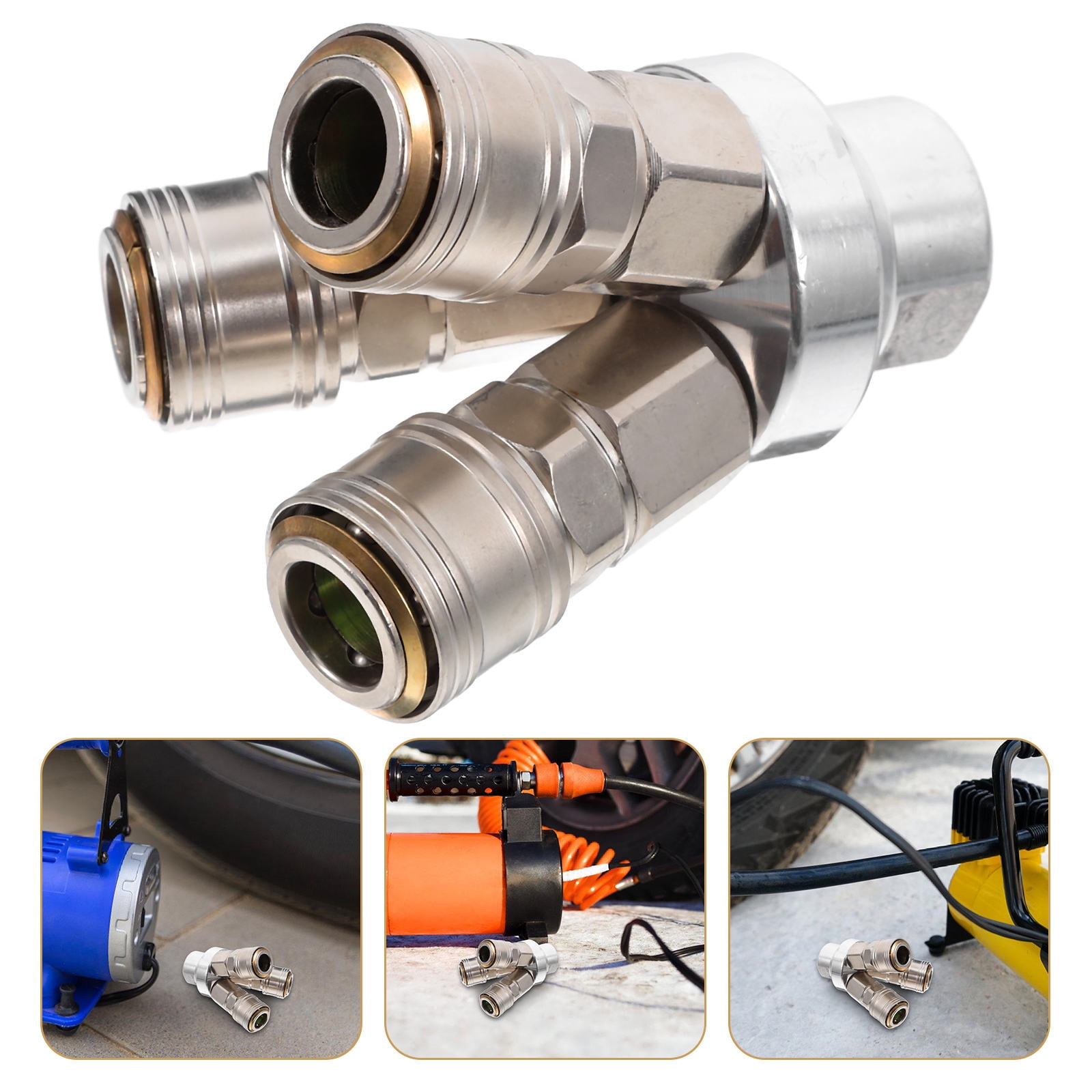 FRCOLOR Air Manifold 3 Way Quick Connect Coupler Air Hose Splitter ...