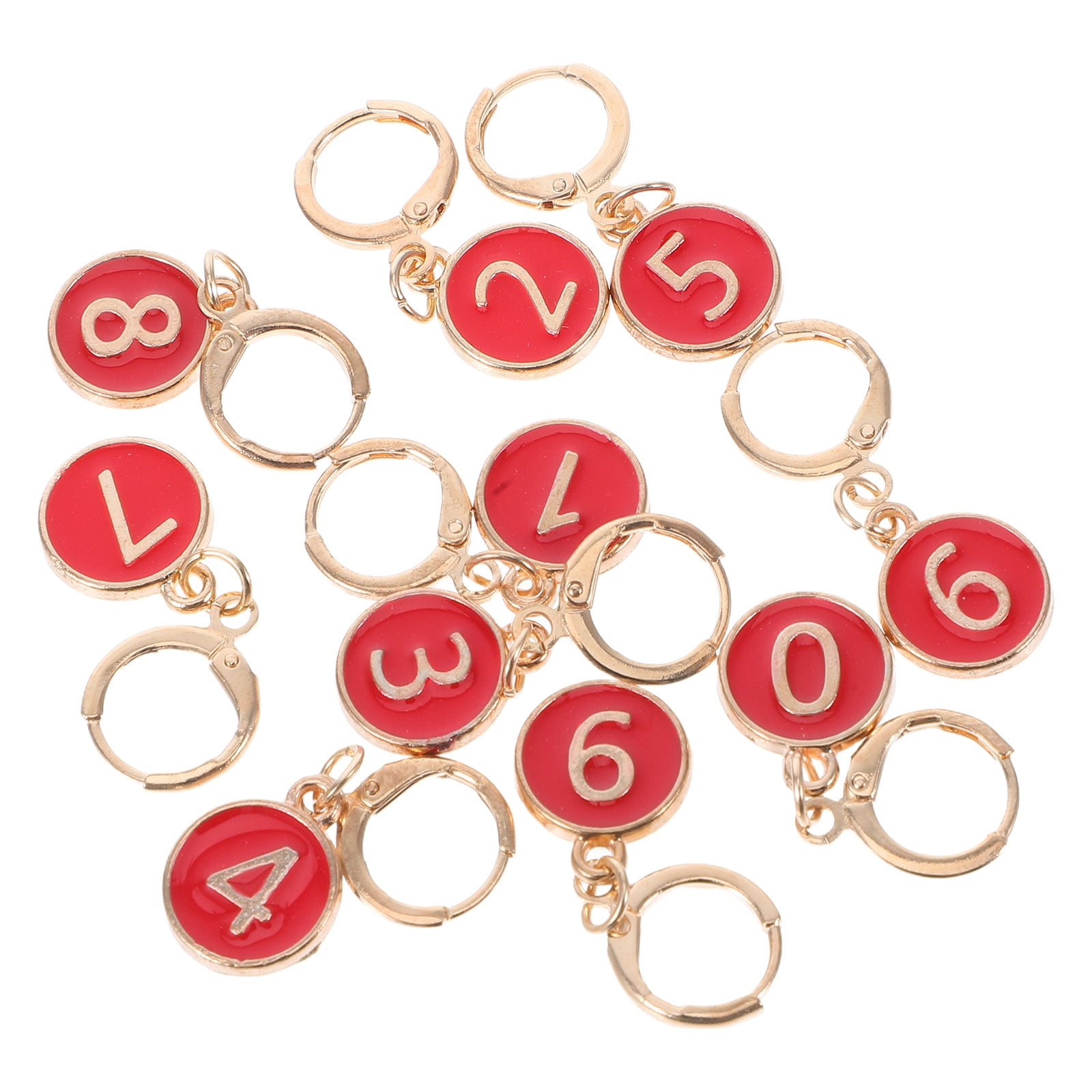 FRCOLOR Alloy Knitting Row Counter with Numbered Stitch Markers for ...