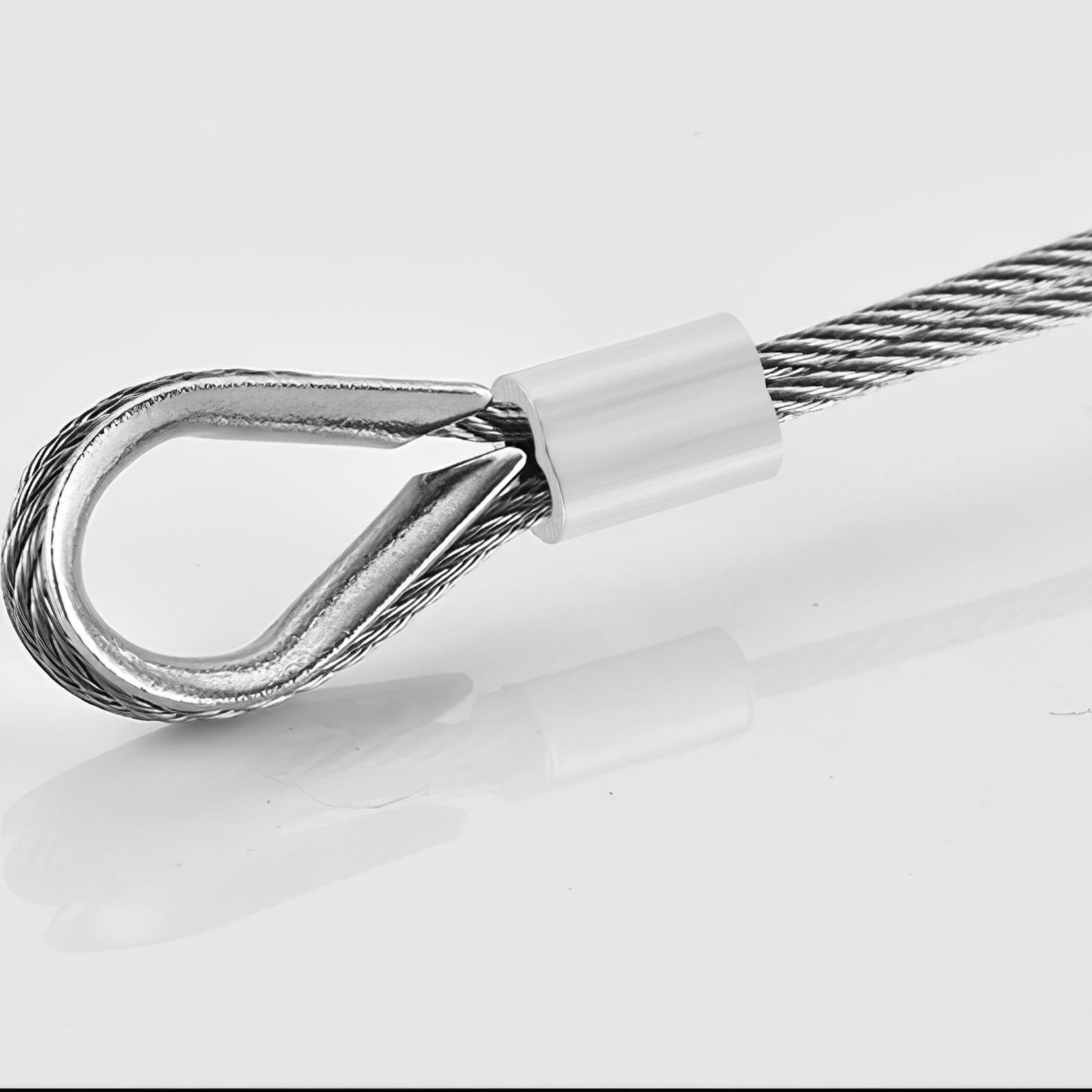 FRCOLOR Aluminum Crimp Loop Sleeve for Wire Rope Fittings Strong and ...