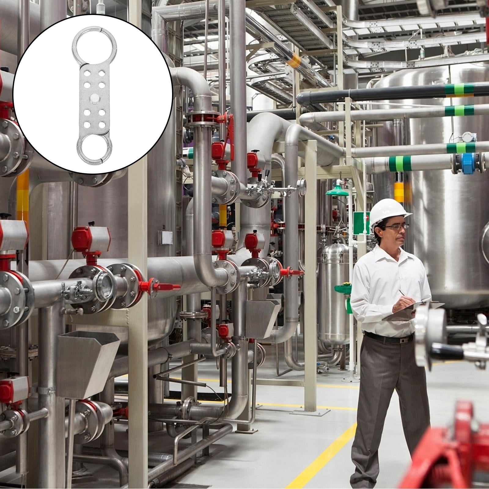 FRCOLOR Aluminum Safety Insulation Lock Expander Factory Holes Hasp ...