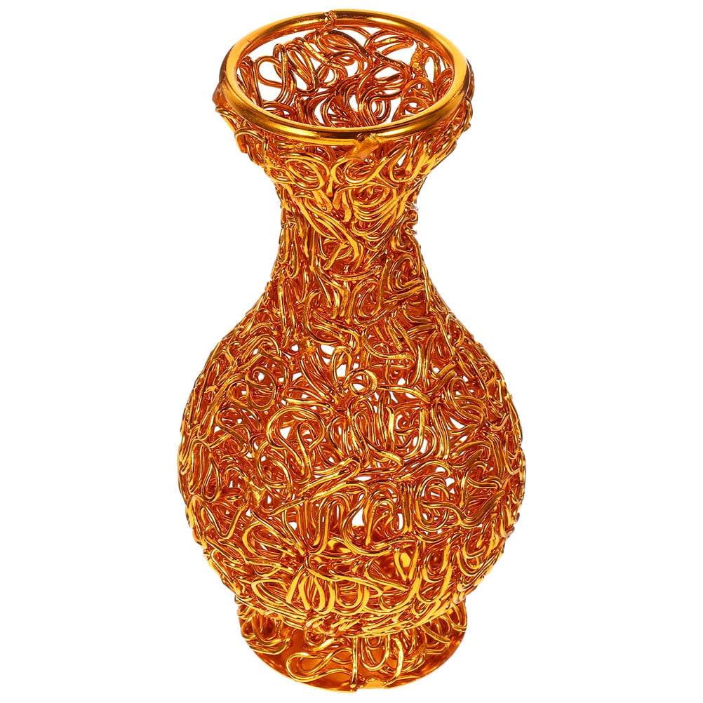FRCOLOR Aluminum Wire Vase Vintage Vase Flower Arrangement Vase Floral ...