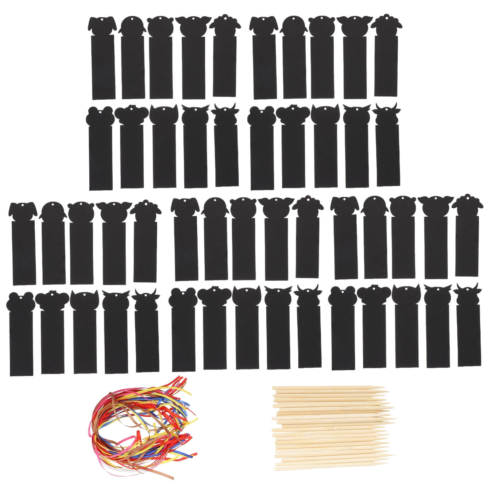 FRCOLOR Animal Bookmark Animals Painting Paper Affordable DIY Bookmarks ...