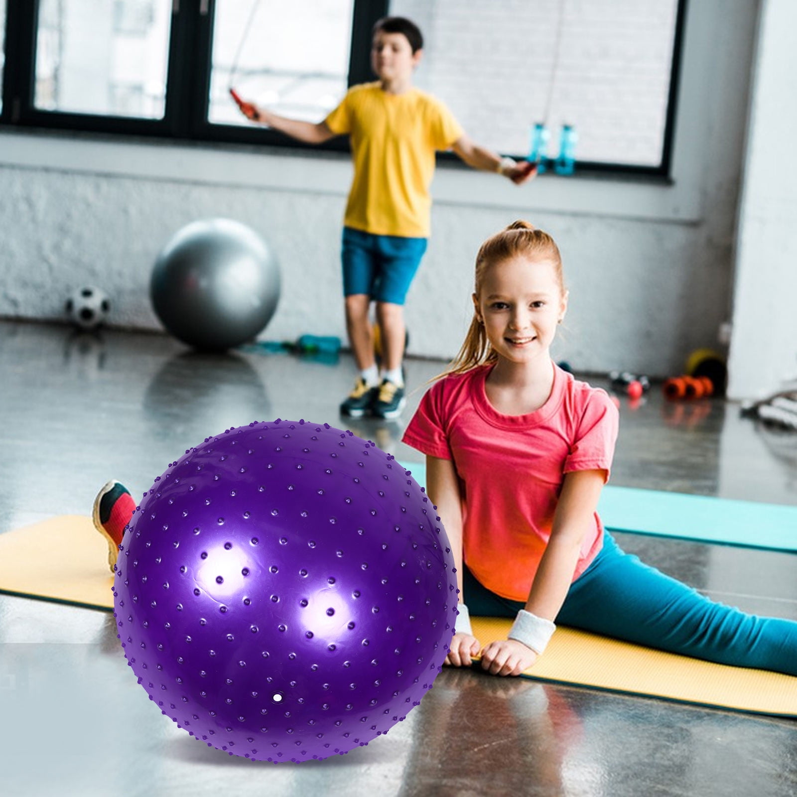 FRCOLOR Anti Burst Spiked Yoga Ball Large Spiky Exercise Ball for ...