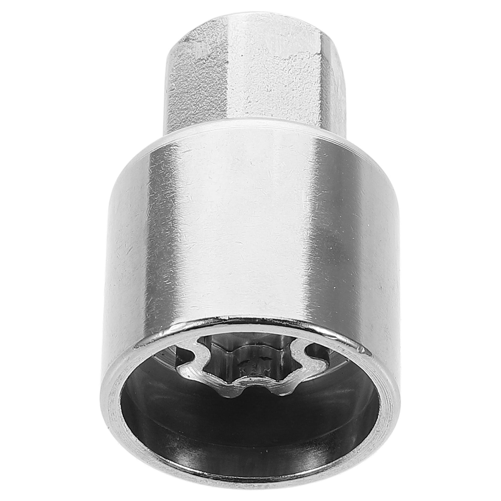 Anti-Theft Wheel Lock Nut Socket for Car Hub Silver Chroming Metal ...