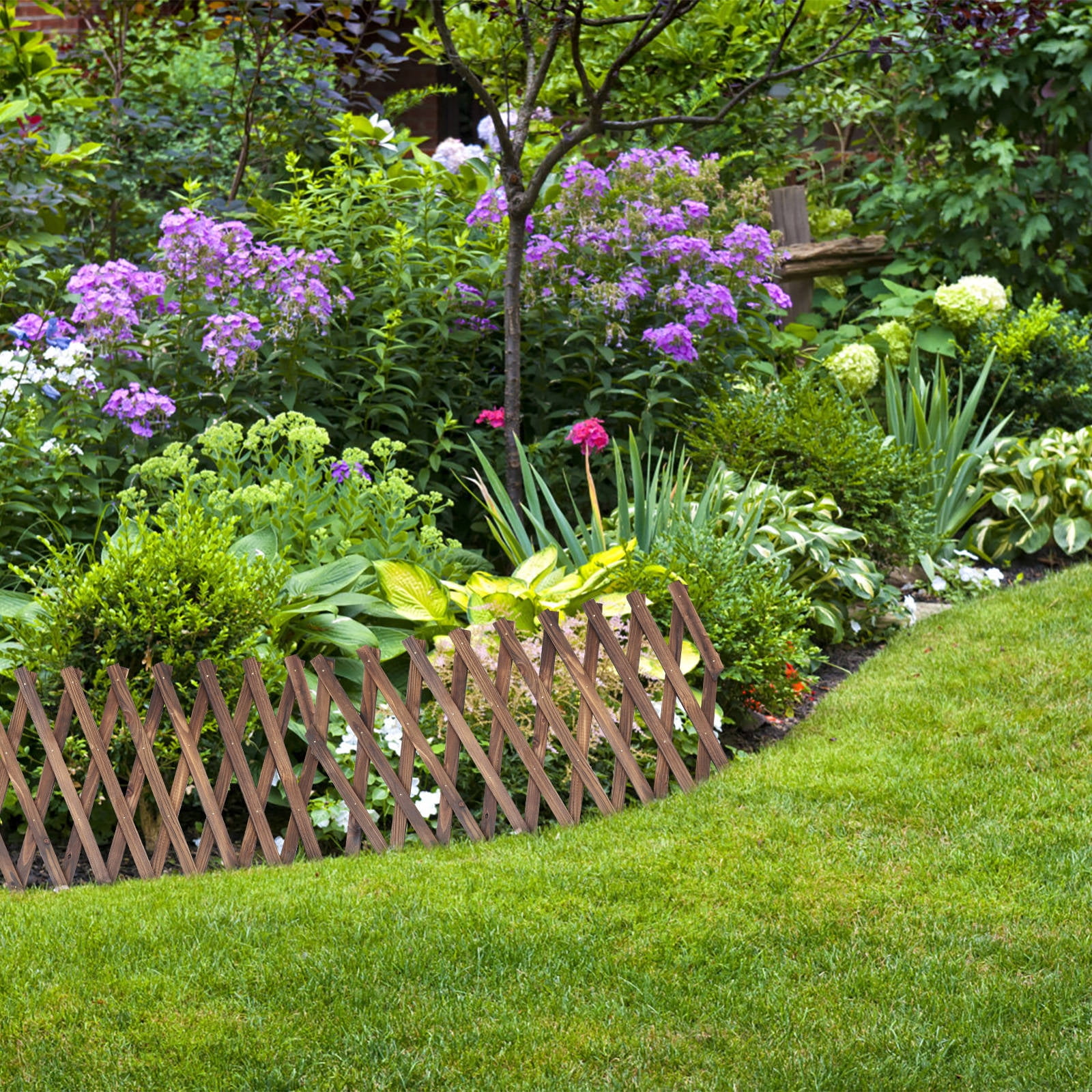 FRCOLOR Anticorrosive Wood Fence Garden Edging Whole Decorations ...