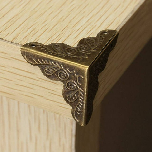 ELAYARD Box Corner Guards Bronze Vintage Design 40Pcs 1.4X1X1In ...