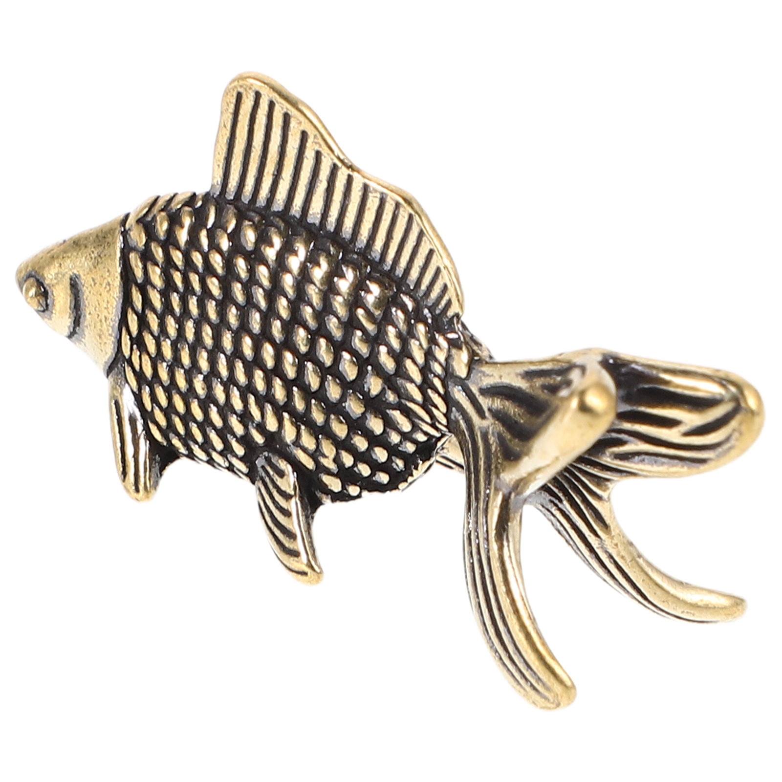 FRCOLOR Antique Goldfish Tea Pet Feng Shui Wealth Luck Decoration ...