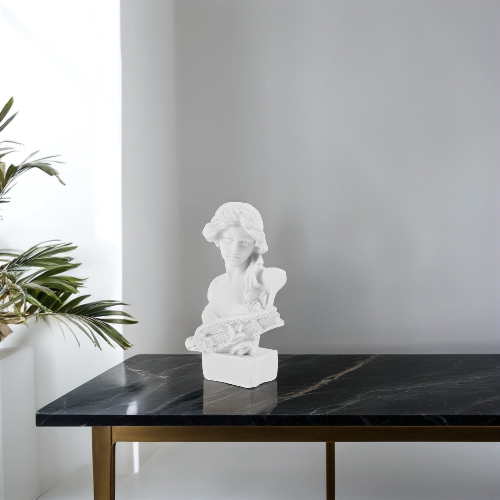 FRCOLOR Artemis Goddess Statue White Resin Bust Sculpture for Home ...