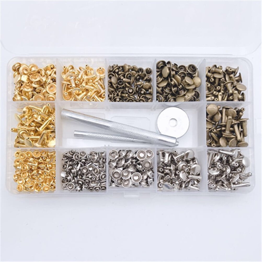 FRCOLOR Assorted Color Iron Rivets Snap Fasteners for Stylish DIY ...