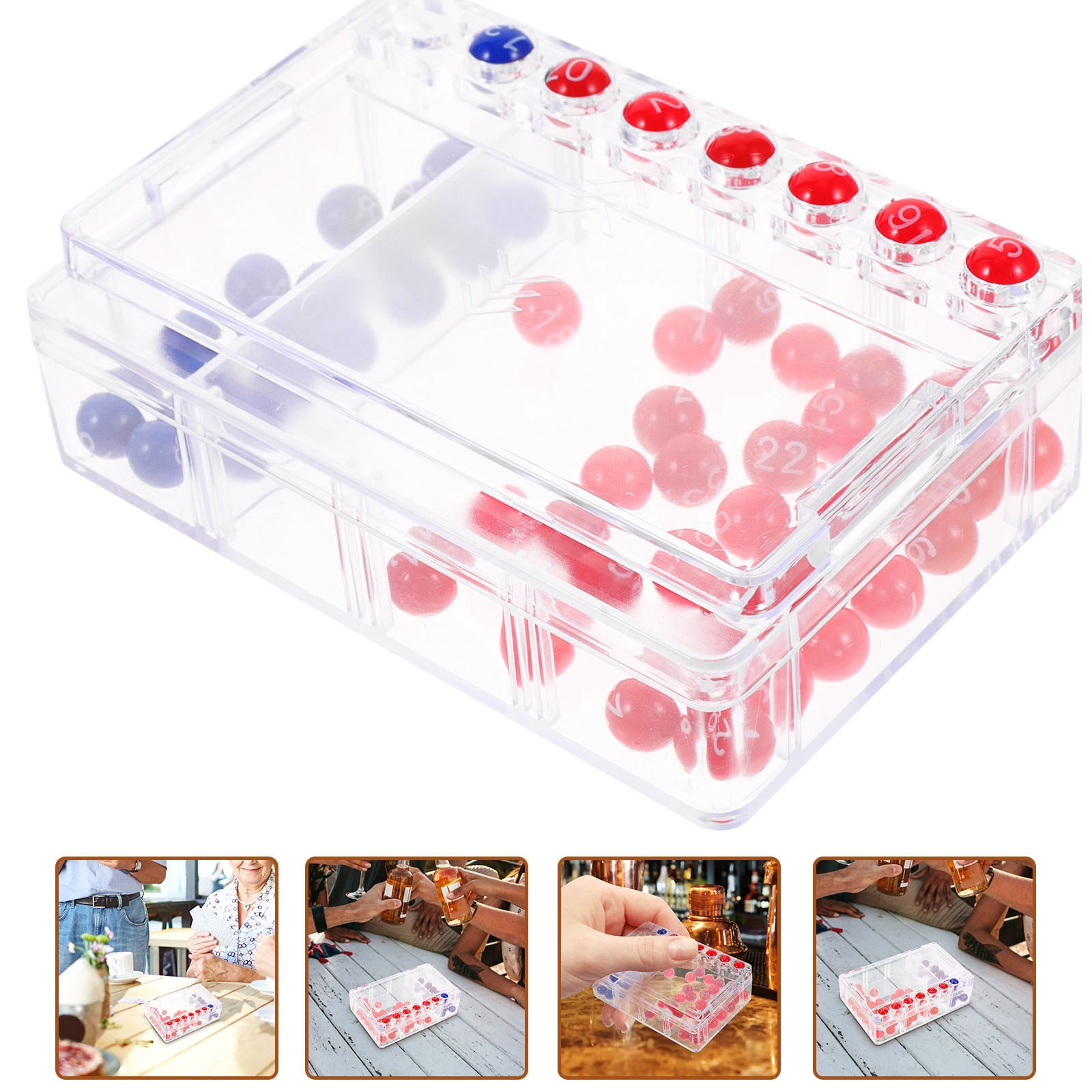 WASHWEPE Lucky Number Machine Red Plastic for Party and Family Fun 1 ...