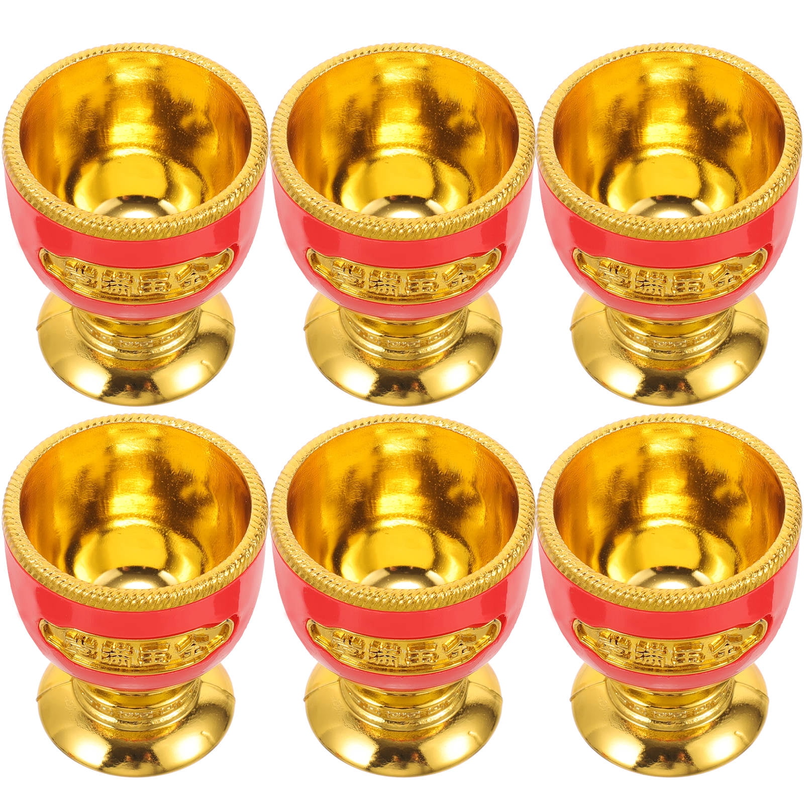 FRCOLOR Assorted Color Plastic Holy Cups with Gilded Design and Fortune ...