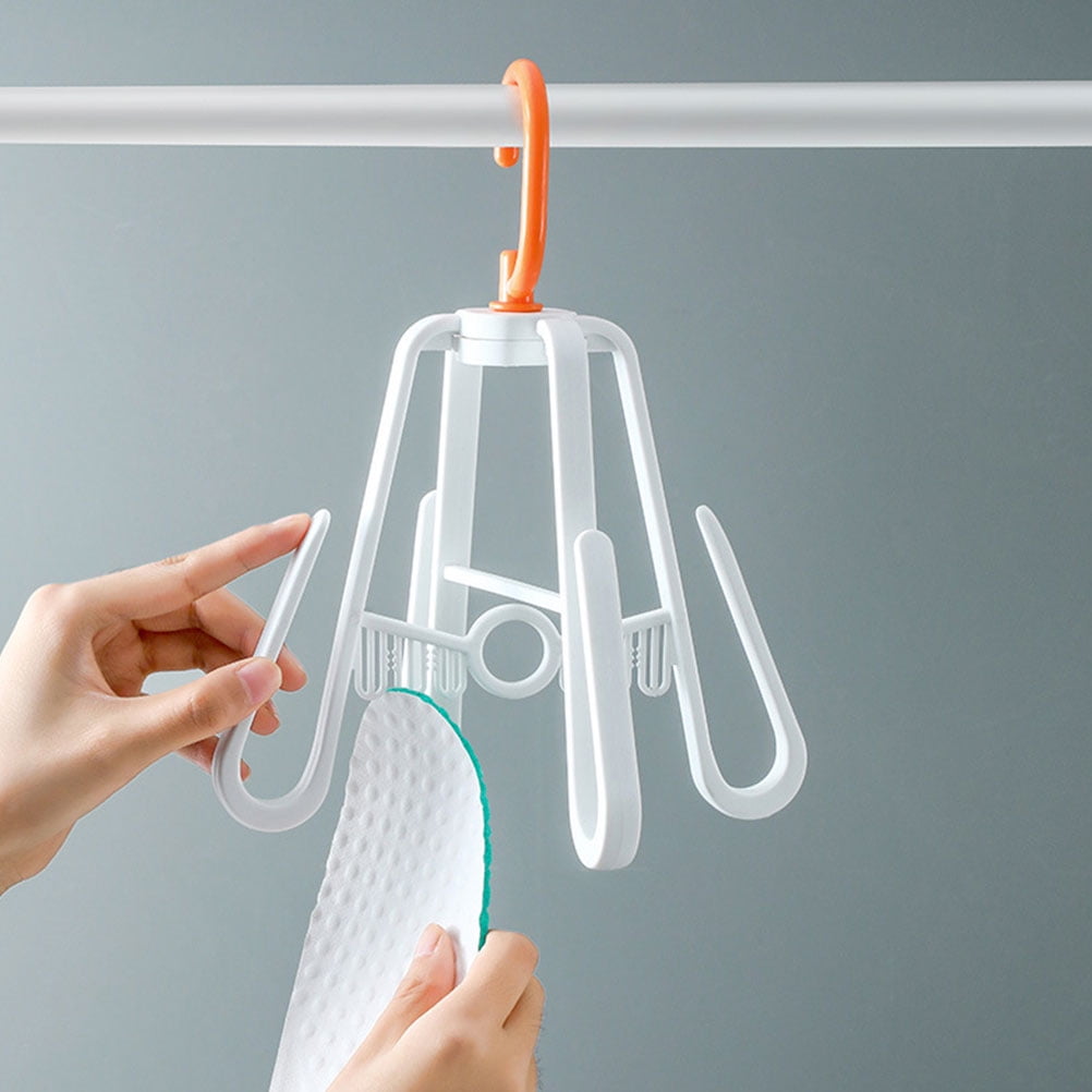 FRCOLOR Assorted Color Plastic Slipper Drying Rack Spacesaving Shoe ...