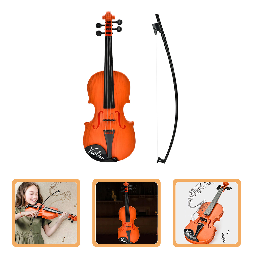 FRCOLOR Assorted Color Plastic Violin Toy for Kids with Realistic ...