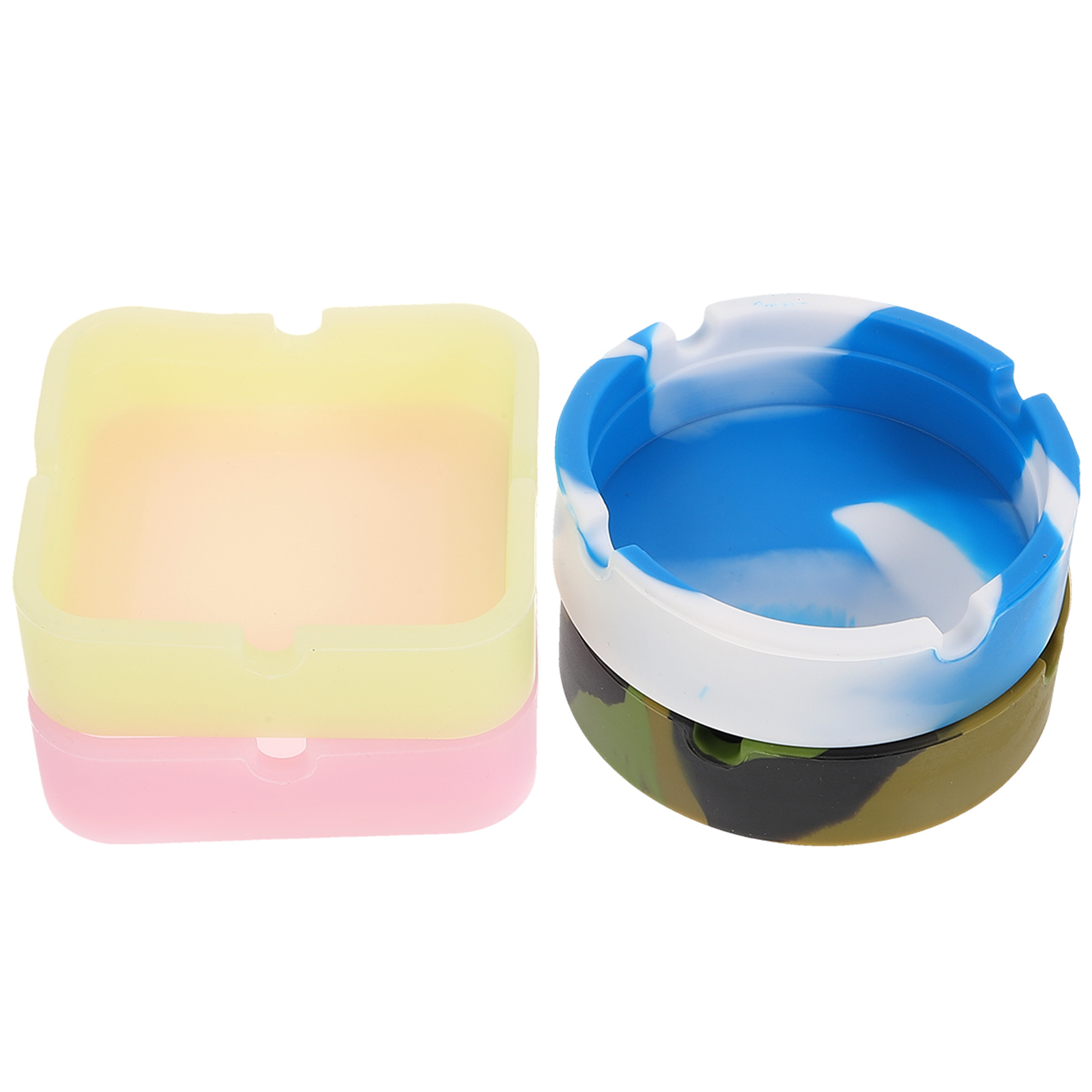 FRCOLOR Assorted Color Silicone Ashtray for Desktop Decoration and Soap ...
