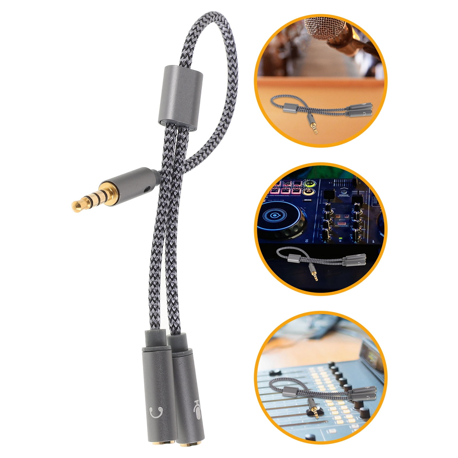 FRCOLOR Audio Converter Cable Microphone Wire XLR Splitter Cable 3.5mm ...