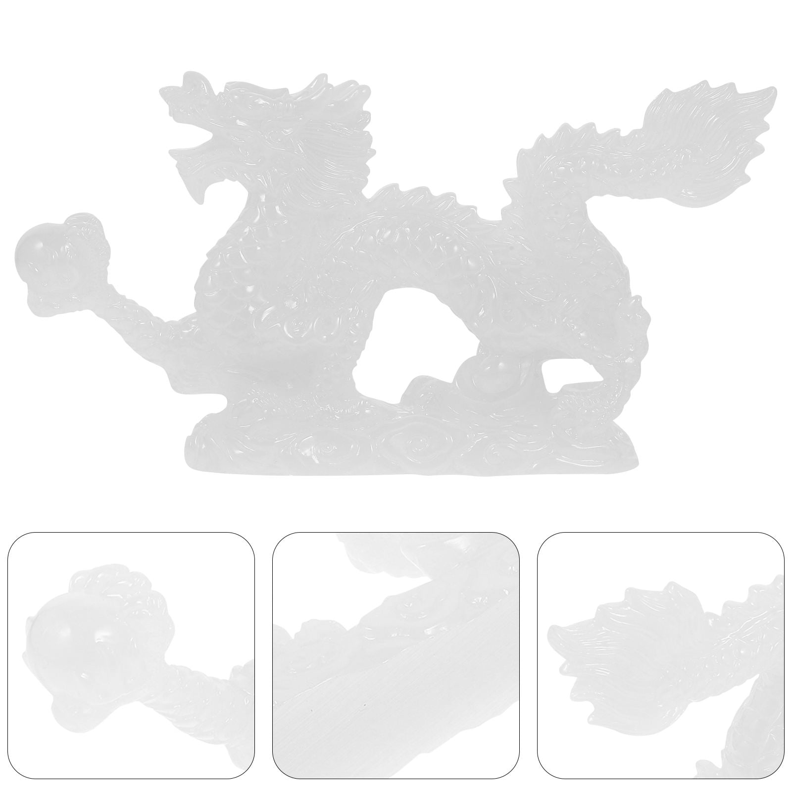 FRCOLOR Auspicious Dragon Statue Desktop Chinese Dragon Figurine ...