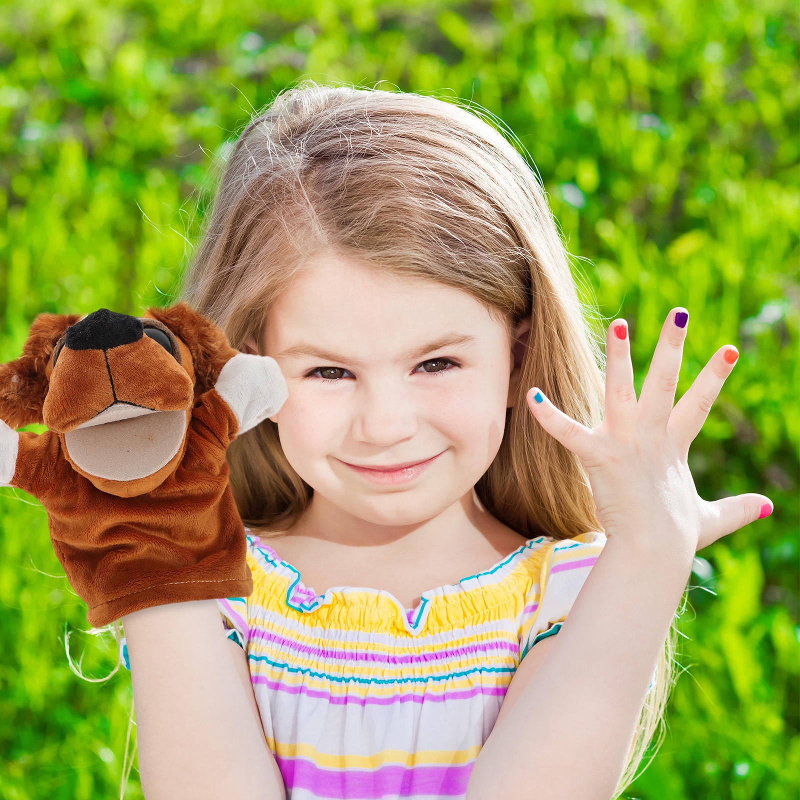 FRCOLOR Baby Animal Hand Puppet Cartoon Role Play Toy 1 Set Educational ...