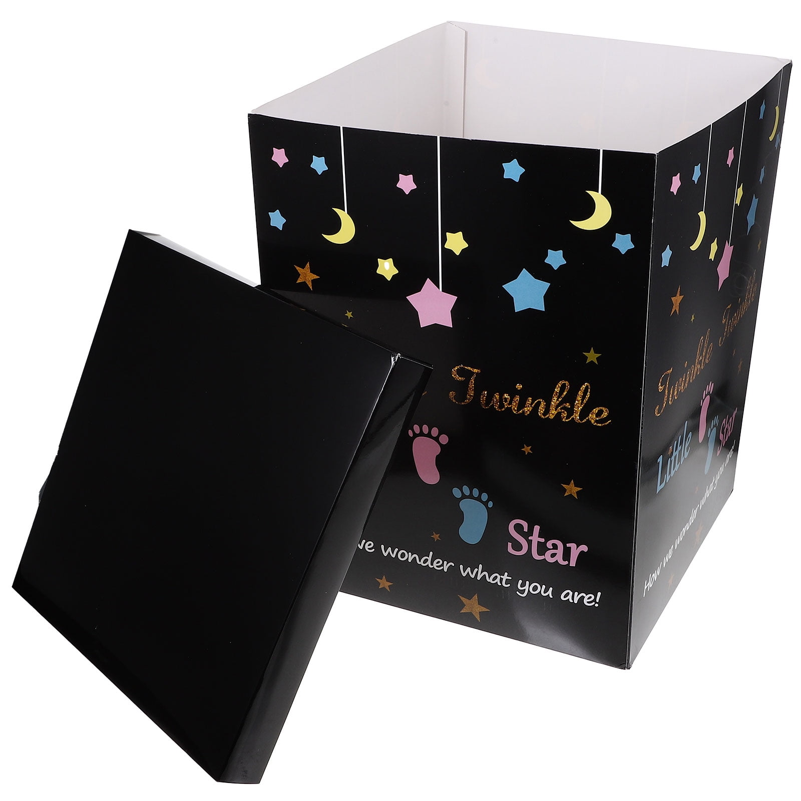 WASHWEPE Baby Shower Balloon Box Gender Reveal Box Paper 1Set 15.7x11 ...