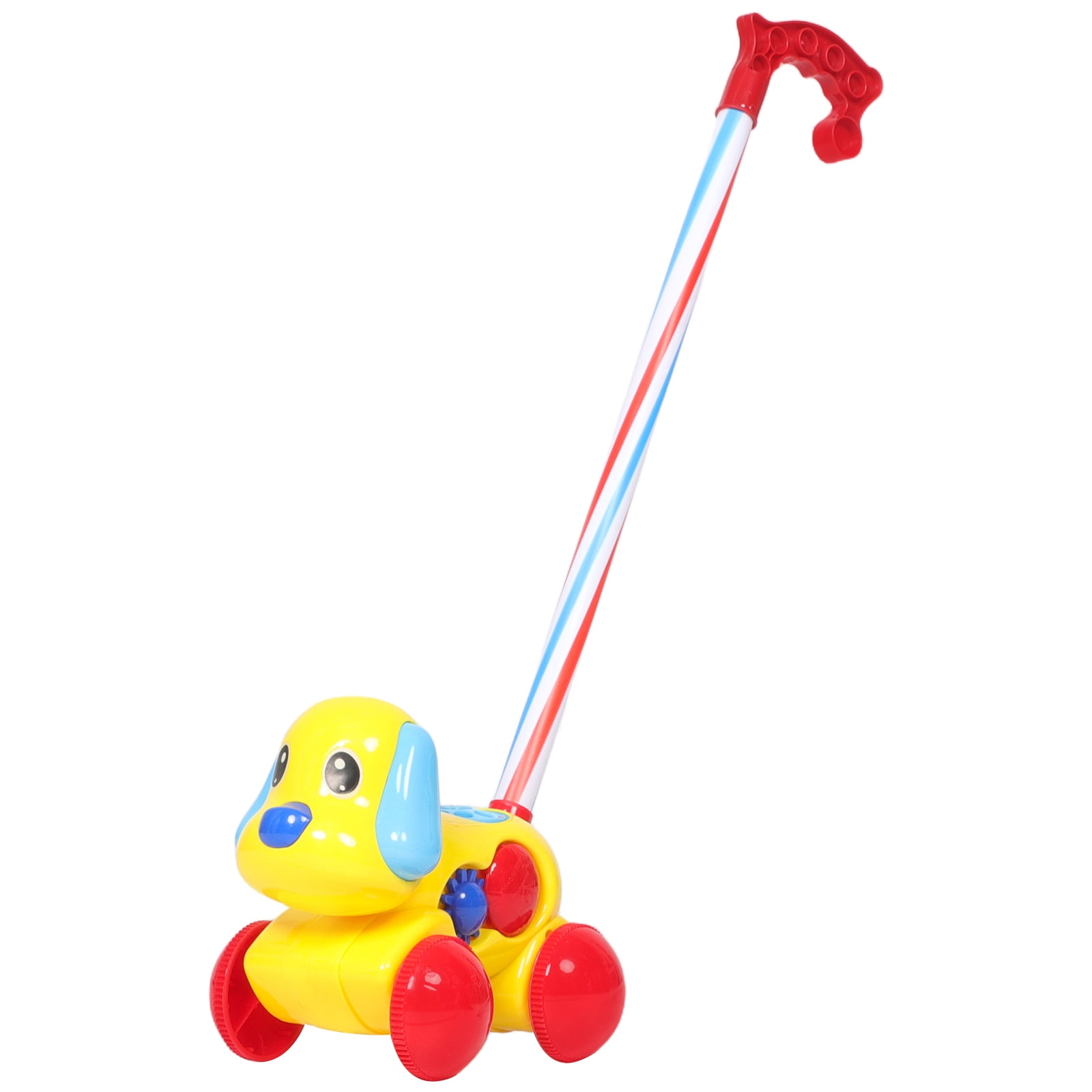 FRCOLOR Baby Walker with Bell Toddler Push Dog Car Encourages Walking ...