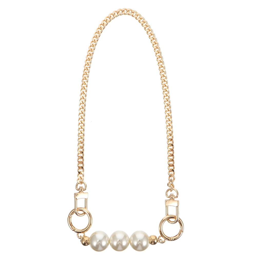 FRCOLOR Bag Chain Strap Extensions for Shoulder Bags Pearls Purse ...