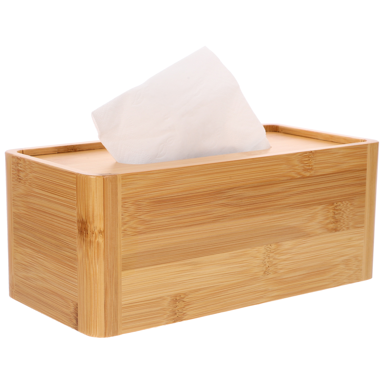 FRCOLOR Bamboo Facial Tissue Holder for Home Use Sturdy Plastic Light ...