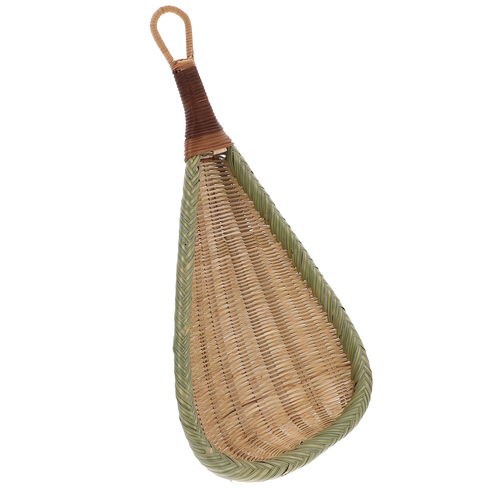 FRCOLOR Bamboo Strainer Spoon Weaving Draining Mesh Ladle Spoon ...