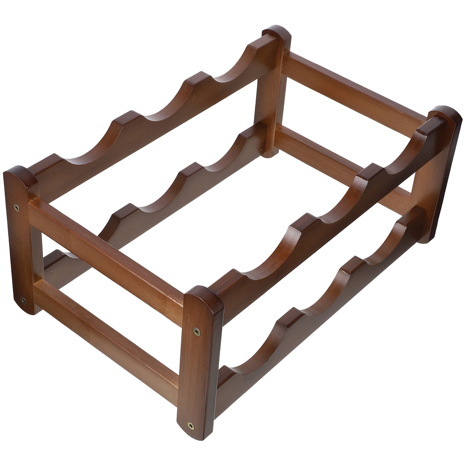 FRCOLOR Bamboo Wine Rack Wine Bottle Holder Home Kitchen Wine Rack ...