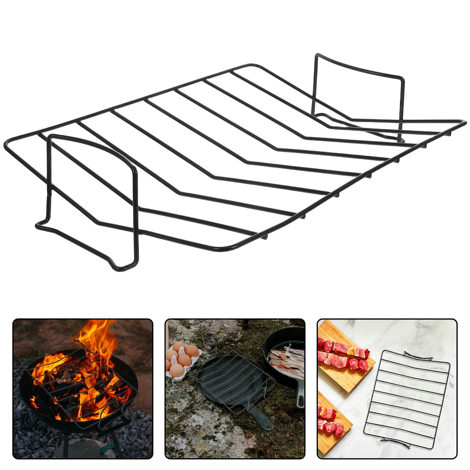 FRCOLOR Barbecue Rib Holder And Chicken Grill Stand Rack For Smoking ...