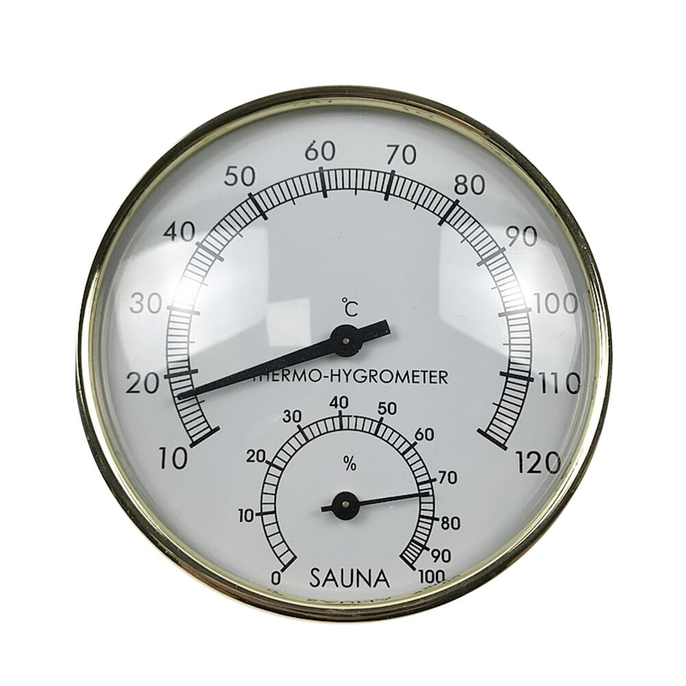 FRCOLOR Barn Thermometer Small Size Thermometer 10x10x4cm Golden ...