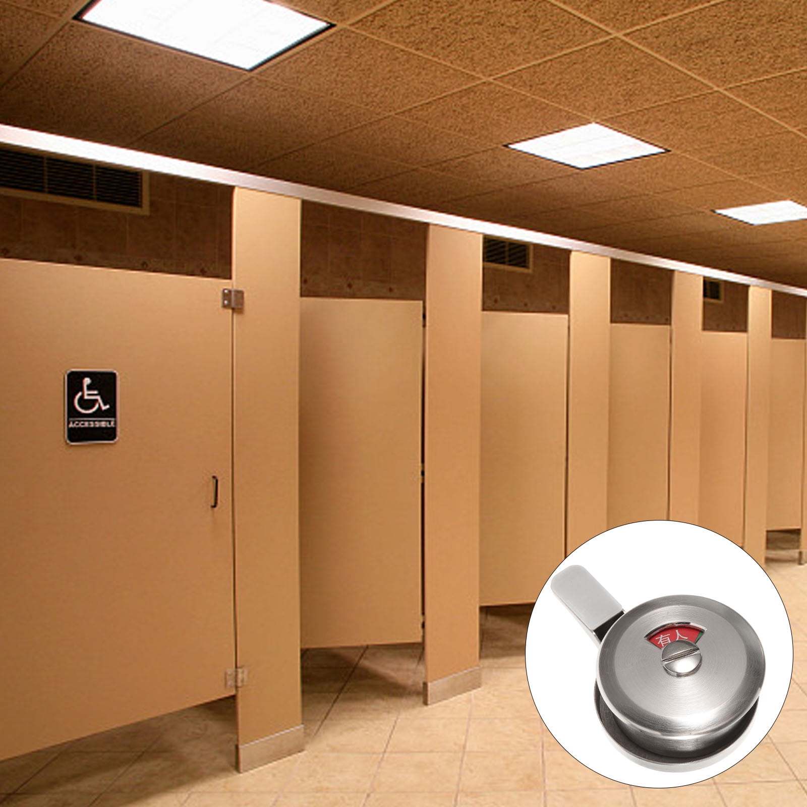 FRCOLOR Bathroom Indicator Door Lock Restroom Privacy Indicator Lock ...