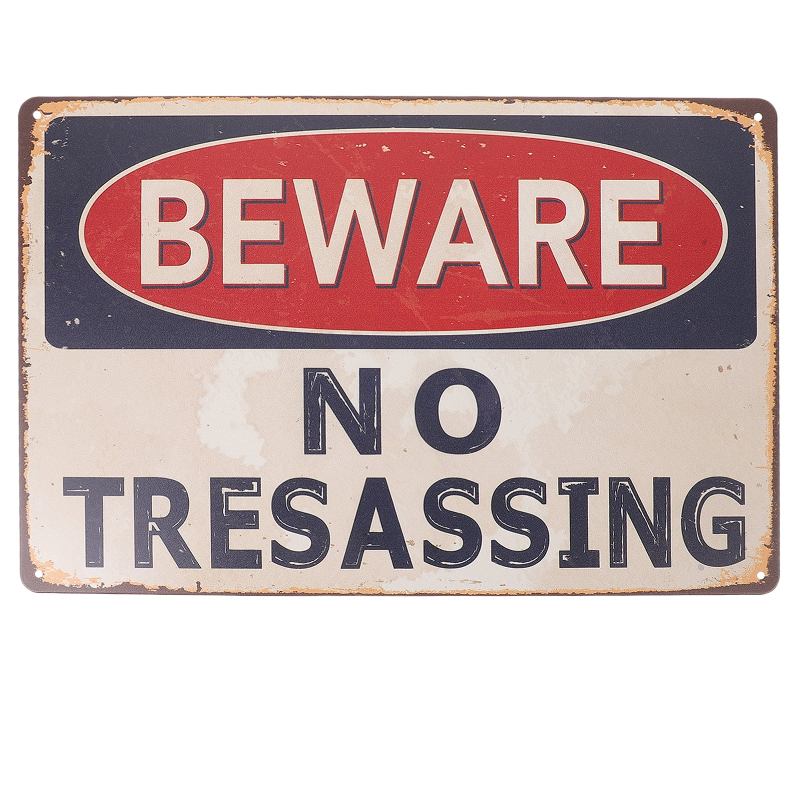FRCOLOR Beware Notice Sign Iron Warning Caution Rustic Sign for Yard ...