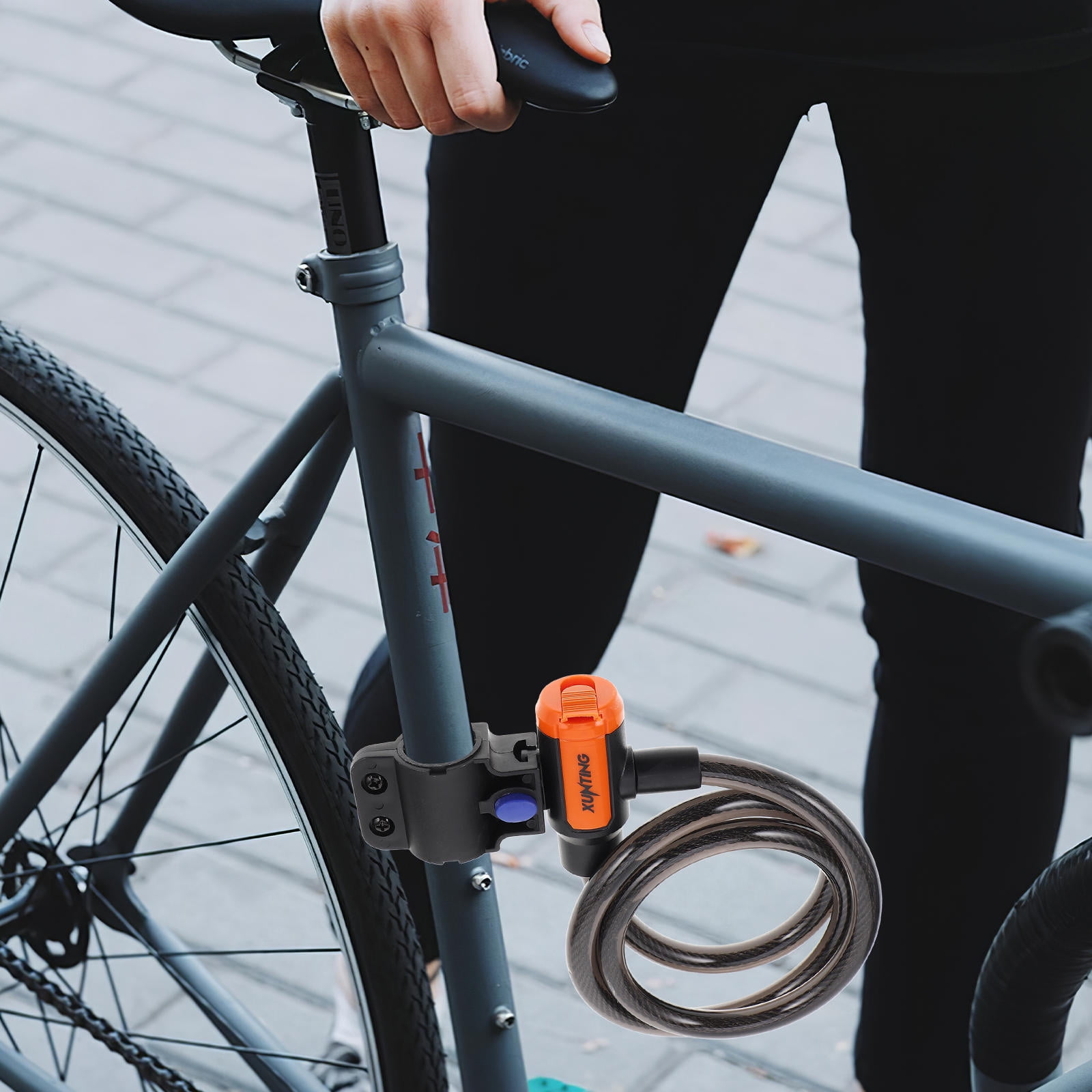 FRCOLOR Bike Cable Locks With Lock Holder Anti Theft Bike Lock Bike ...