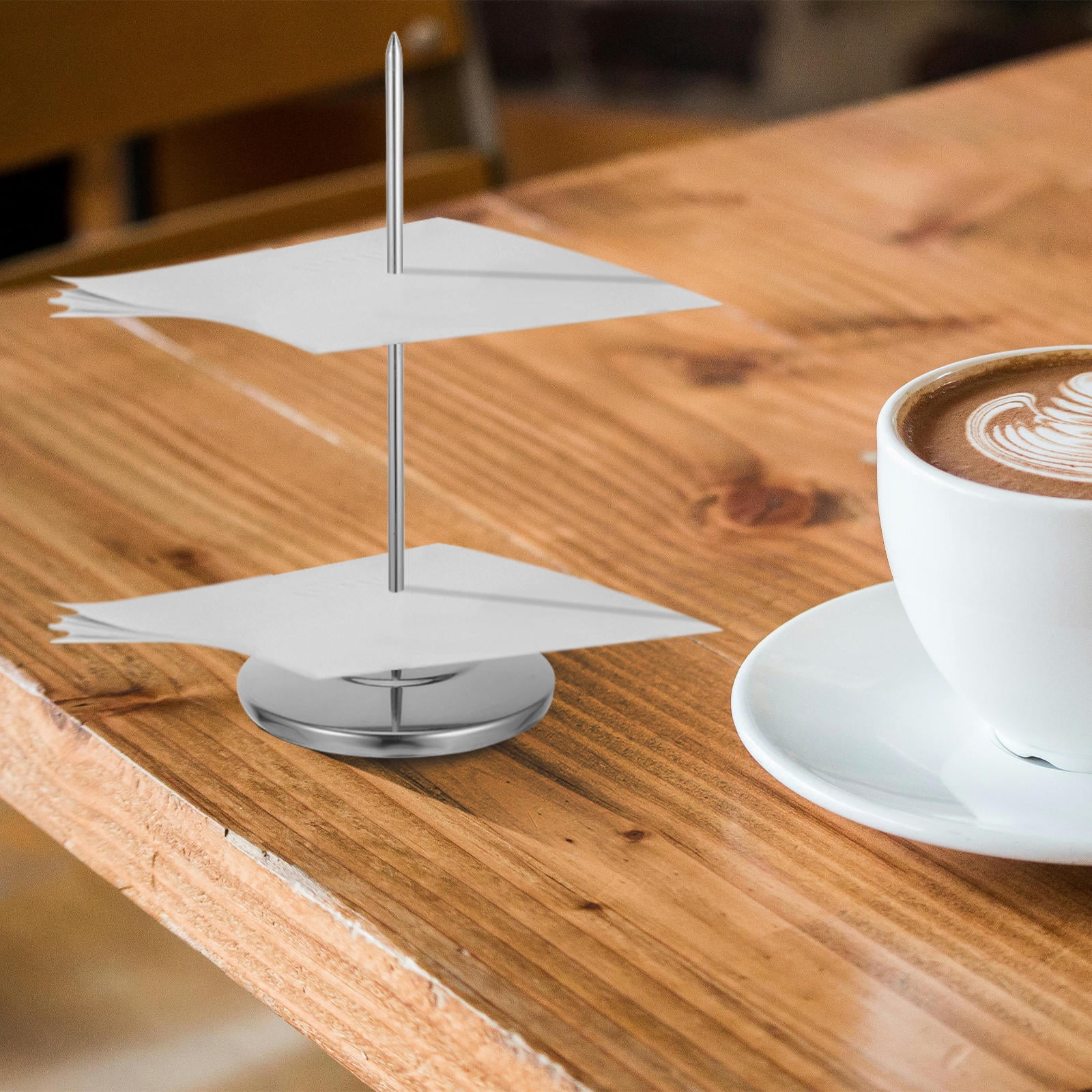 FRCOLOR Bill Fork Rod Paper Holder Spike Stainless Steel Check Bill ...