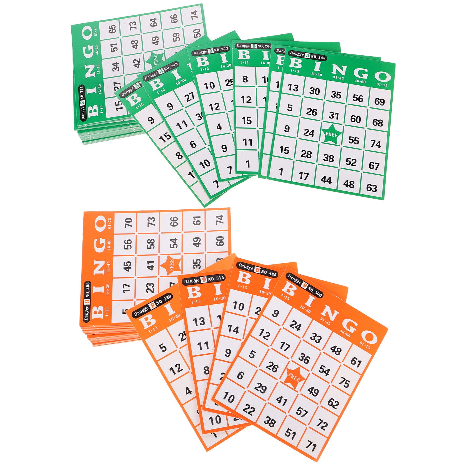 FRCOLOR Bingo Game Creative Lottery Bingo Paper Game Cards for Friend ...