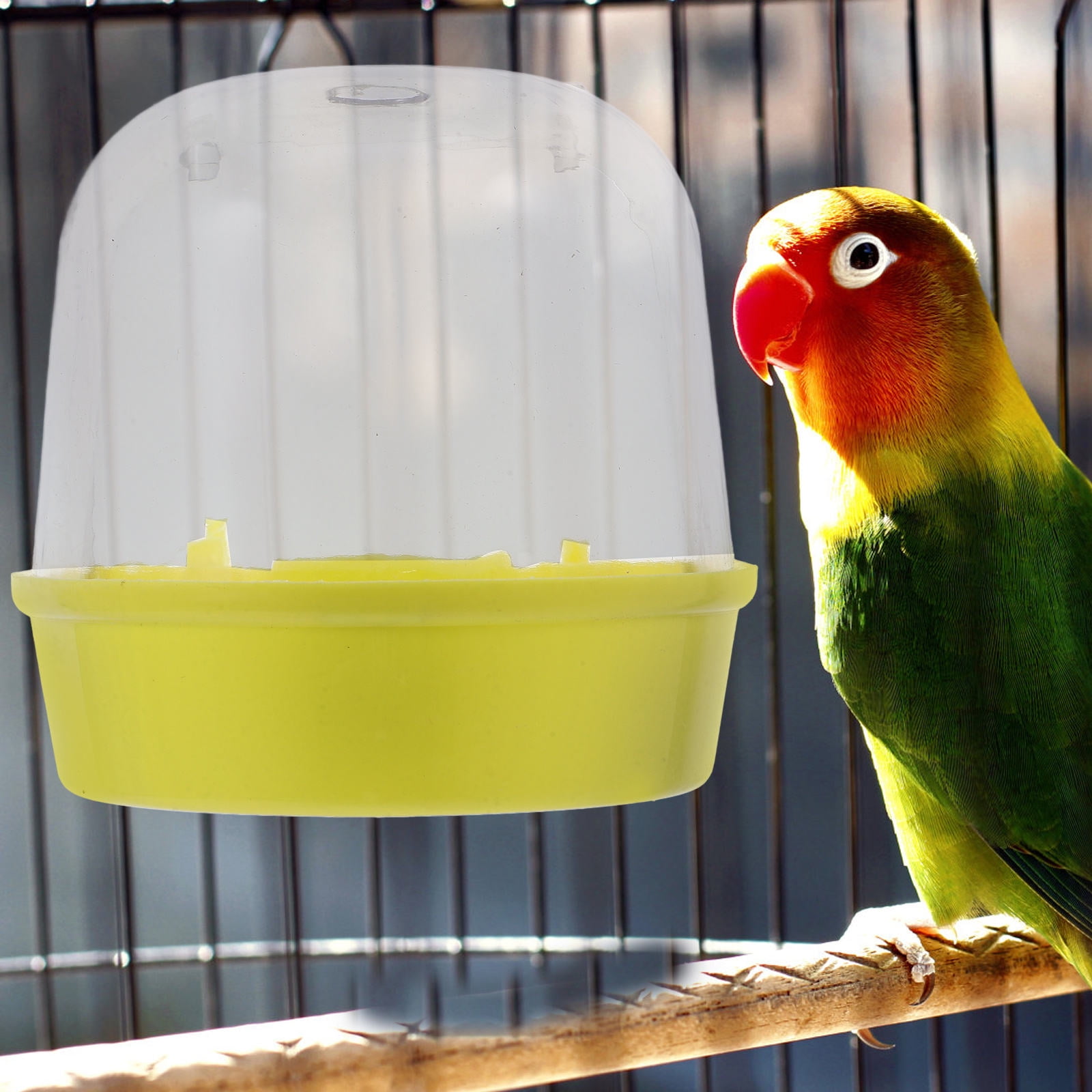 FRCOLOR Bird Bath Box Hanging Birdbath Toy, Bird Cage Accessory Bath ...