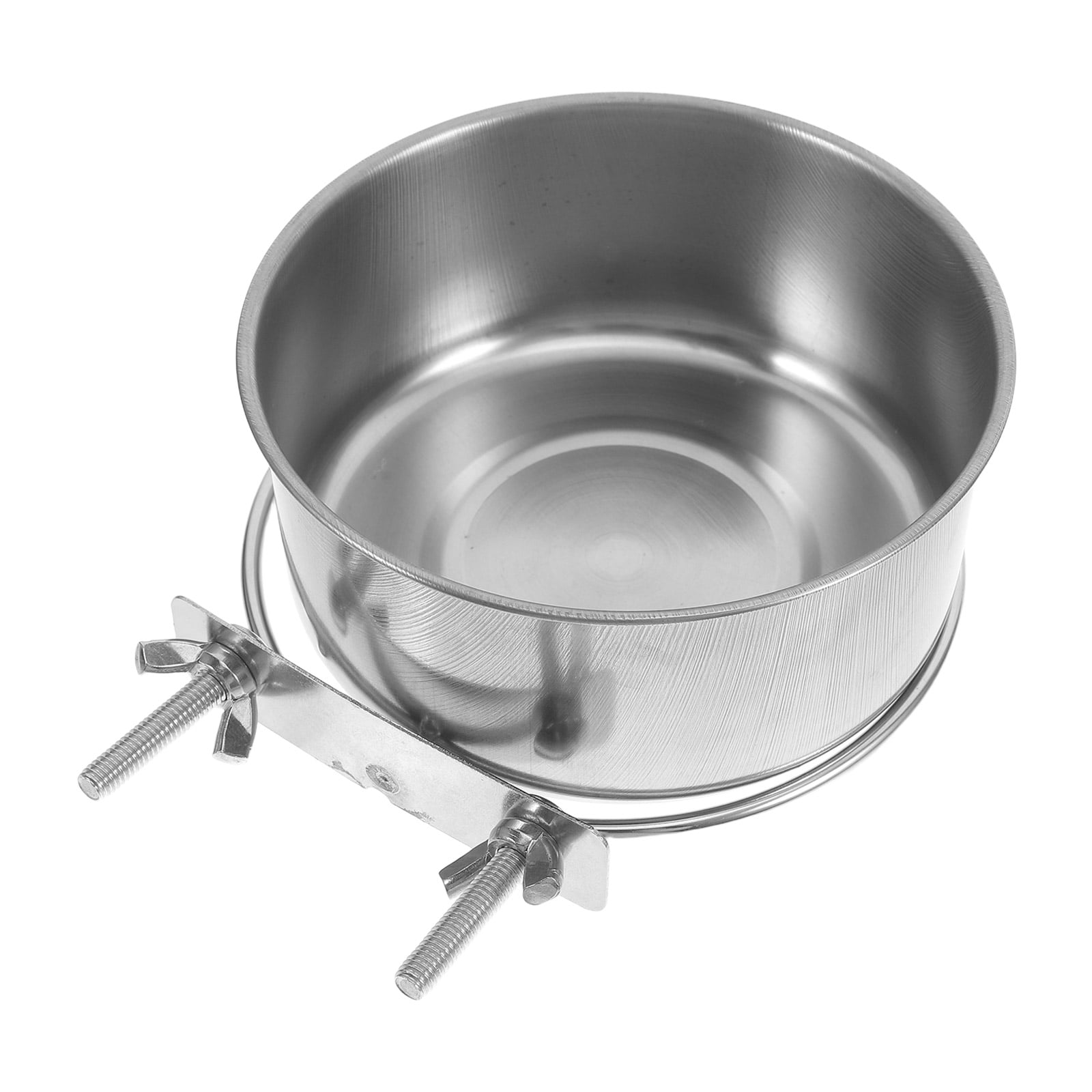 FRCOLOR Bird Feeding Dish Cups Parrot Food Bowl Stainless Steel ...