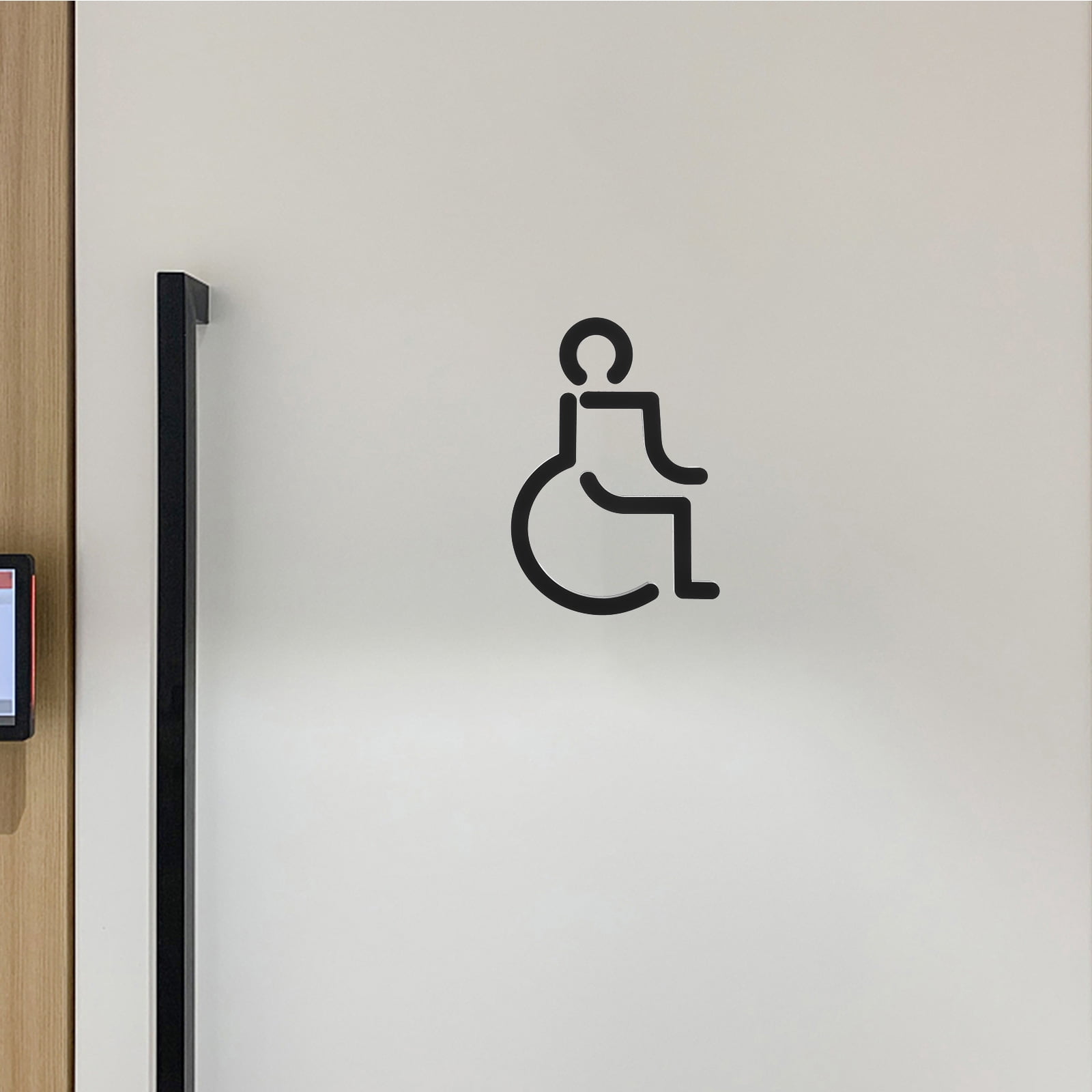FRCOLOR Black Disabled Wheelchair Symbol Sign for Restroom Decor Made ...